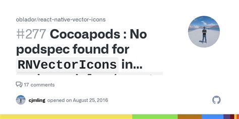 cocoapods no podspec found for `rnvectoricons` in `node modules react