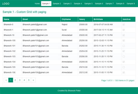 which grid is best for mvc 5 basic implementation of