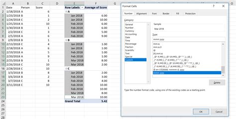 how can i format a date as mmm yyyy and have this