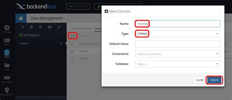 how to create new data objects using the backendless rest console