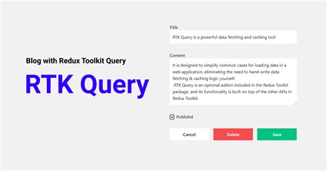 blog posts with react and rtk query forked codesandbox