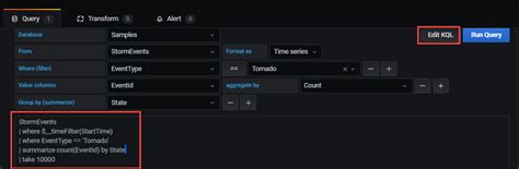 visualize data from azure data explorer using grafana