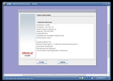installation of oracle solaris 10 on vmware server 2
