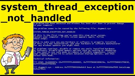 fixed system thread exception not handled bsod youtube
