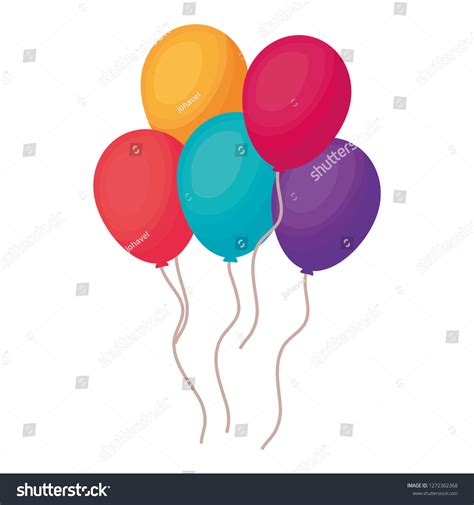 Balloons Helium Floating Icon Stock Vector Royalty Free 1272302368