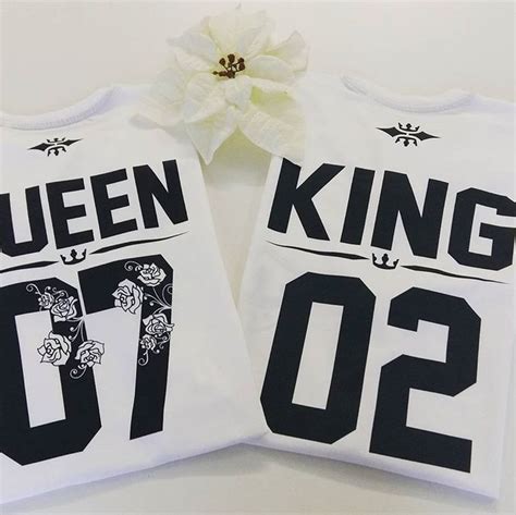 King And Queen T Shirts Custom Number Sugararmy Cute Couple
