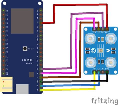 esp32 tcs3200 color sensor module example esp32 learning
