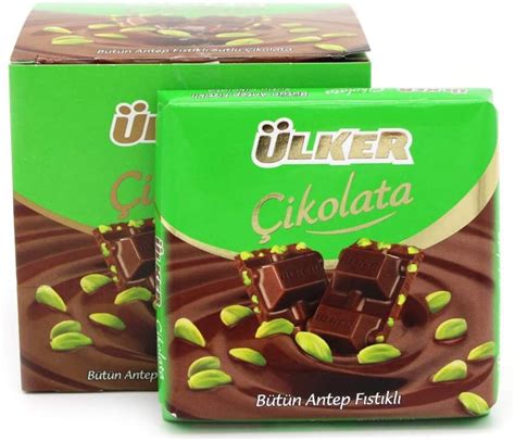 Ulker Milk Chocolate Con Pistachio Sutlu Fistikli Cikolata 6 Etsy