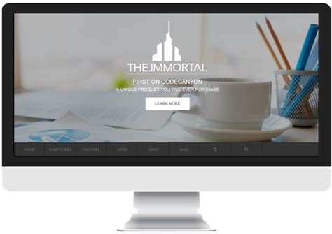 immortal header with bootstrap carousel and modal by