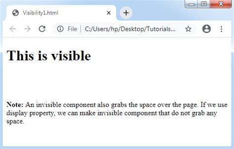 css visibility