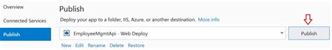 how to deploy core web api to azure app service