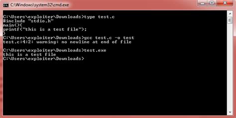 gcc compilers for windows compile your code exploits using windows cmd