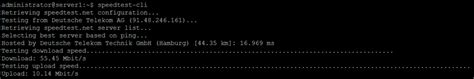 test your internet speed through ubuntu command line