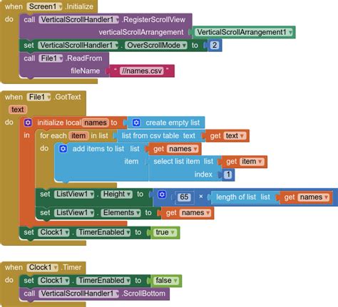 listview help in scrolling down mit app inventor help mit app