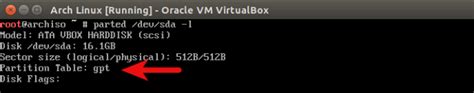 install arch linux in virtualbox with uefi firmware in 2019