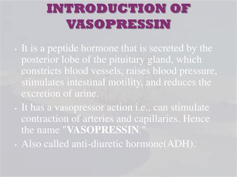Ppt Bioassay Of Vasopressin Powerpoint Presentation Free Download