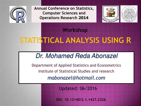 pdf statistical analysis using r