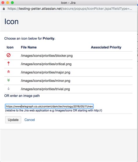 can i upload custom priority icons in jira cloud