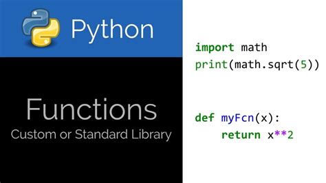 python 🐍 libraries and custom functions youtube