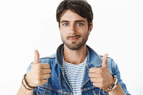 Free Photo Close Up Shot Of Satisfied And Happy Young Attractive Male