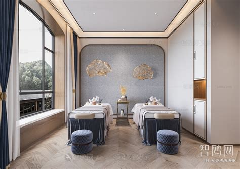 New Chinese Style Spa Beauty 3d Model Download Model Id 632999908 1miba