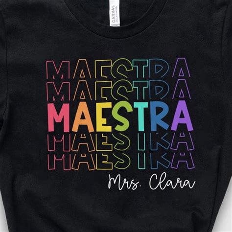 Maestra Shirt Spanish Teacher Bilingual Teacher Teacher Etsy