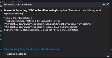 integration test failed with an error typeloadexception method