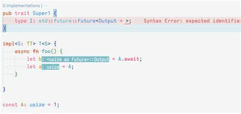 failed to infer type for await inside an impl block with specific trait