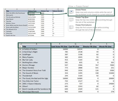 freezing rows and columns excel maven