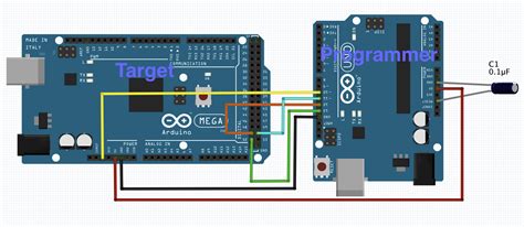 arduino mega 2560 as isp programmer pcb circuits