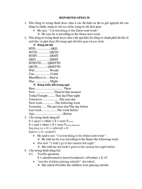 Reported Speech | PDF | Linguistics