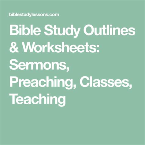Image result for Bible Study Lessons Outlines
