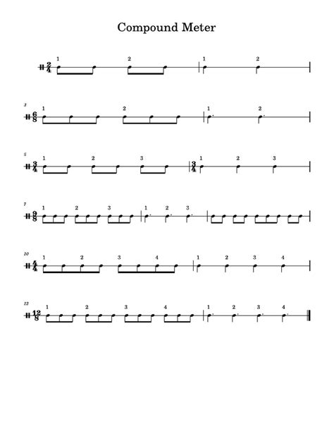 Image result for How to Read in Compound Meter