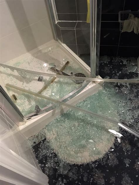Image result for Exploding Glass Shower Doors