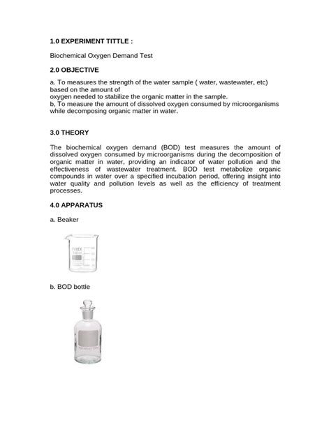 Image result for Bod Test Procedure