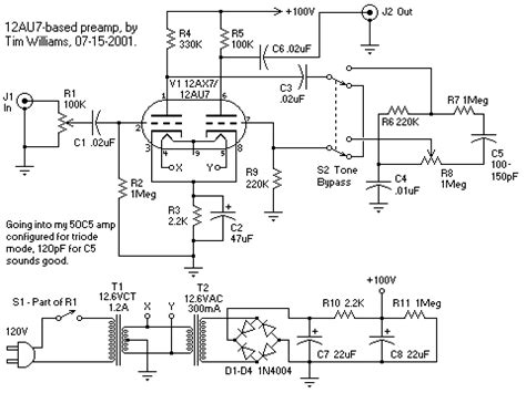 Image result for Tube Preamp Schematic