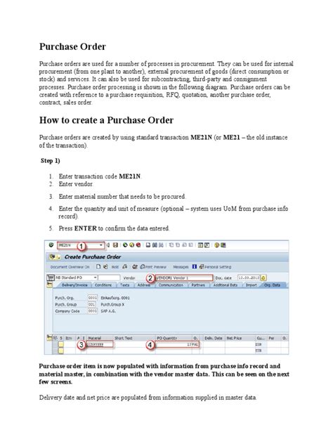 Image result for Creating a Purchase Order