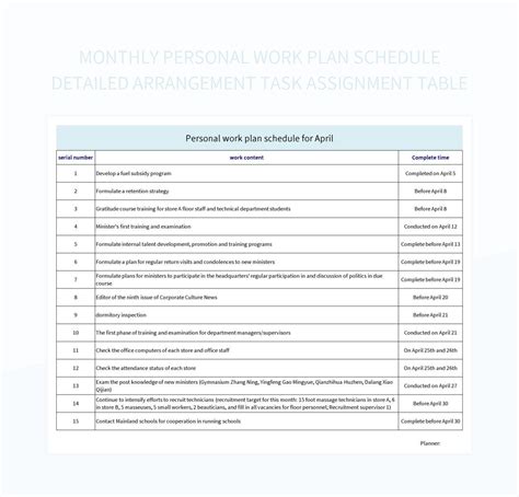 Image result for Task Assignment Table