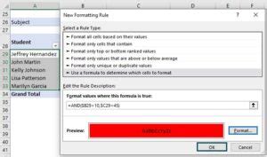 Image result for Conditional Formatting for PivotTable Screen Shot
