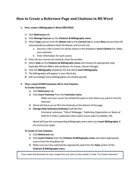 Image result for How to Create a Reference in MS Word