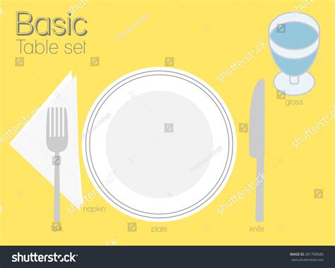 Image result for Drawing of a Basic Table Setting