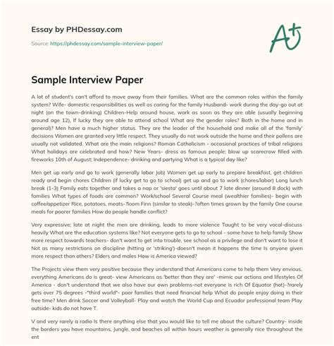 Image result for Example of Interview Analysis Paper