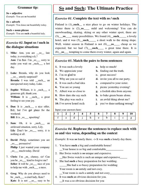 So and Such: The Ultimate Practice | Descargar gratis PDF | Adverb ...