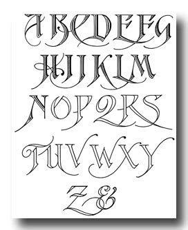 Calligraphy Alphabet : printable calligraphy alphabet