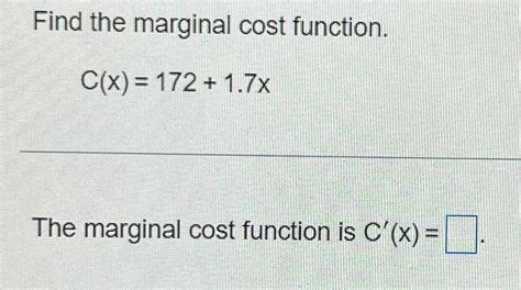 Image result for How to Find the Marginal Cost Function