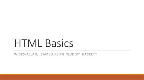 Image result for HTML Basics Part 1