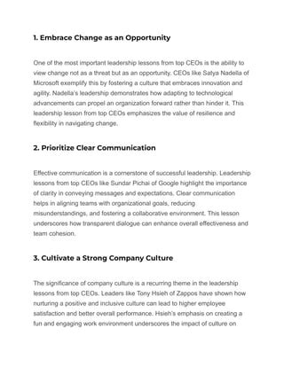 Image result for Leadership Lessons from CEOs