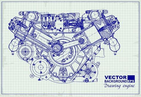 Image result for Technical Drawing Car Engine