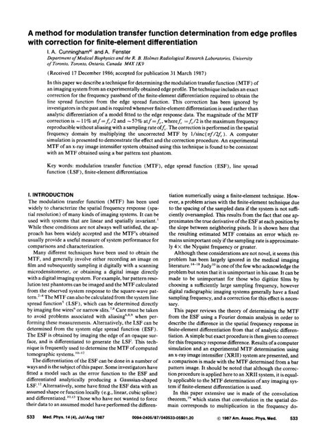 Image result for Modulation Transfer Function Optics Edge