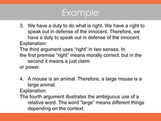 Image result for Equvocation Fallacy Example